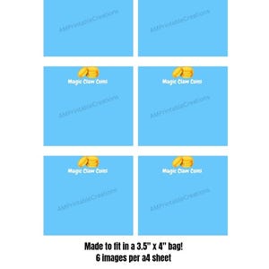 Bluey Themed Magic Claw Coins Party Favour | Digital Download | Kids ...