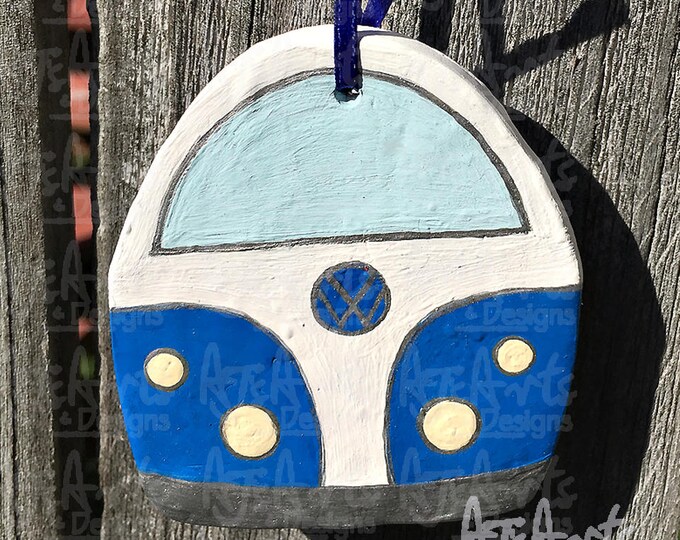 OOAK VW Bus Polymer Clay Ornament - Etsy