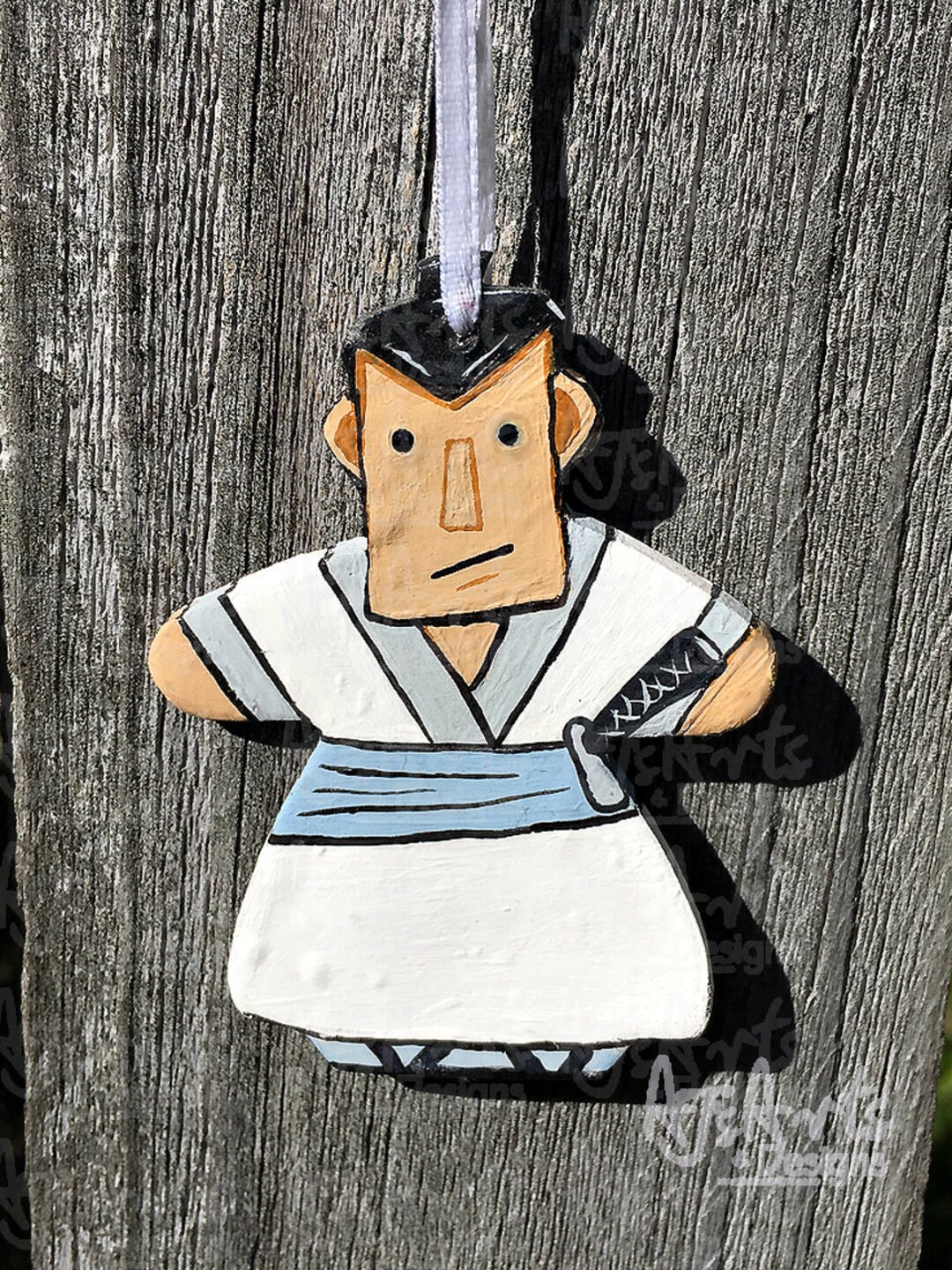 OOAK - Samurai Polymer Clay Ornament - 50 PERCENT is Donated to the ...