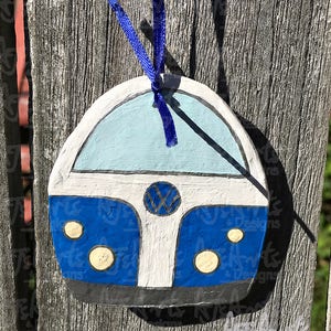 OOAK - VW Bus Polymer Clay Ornament - Etsy