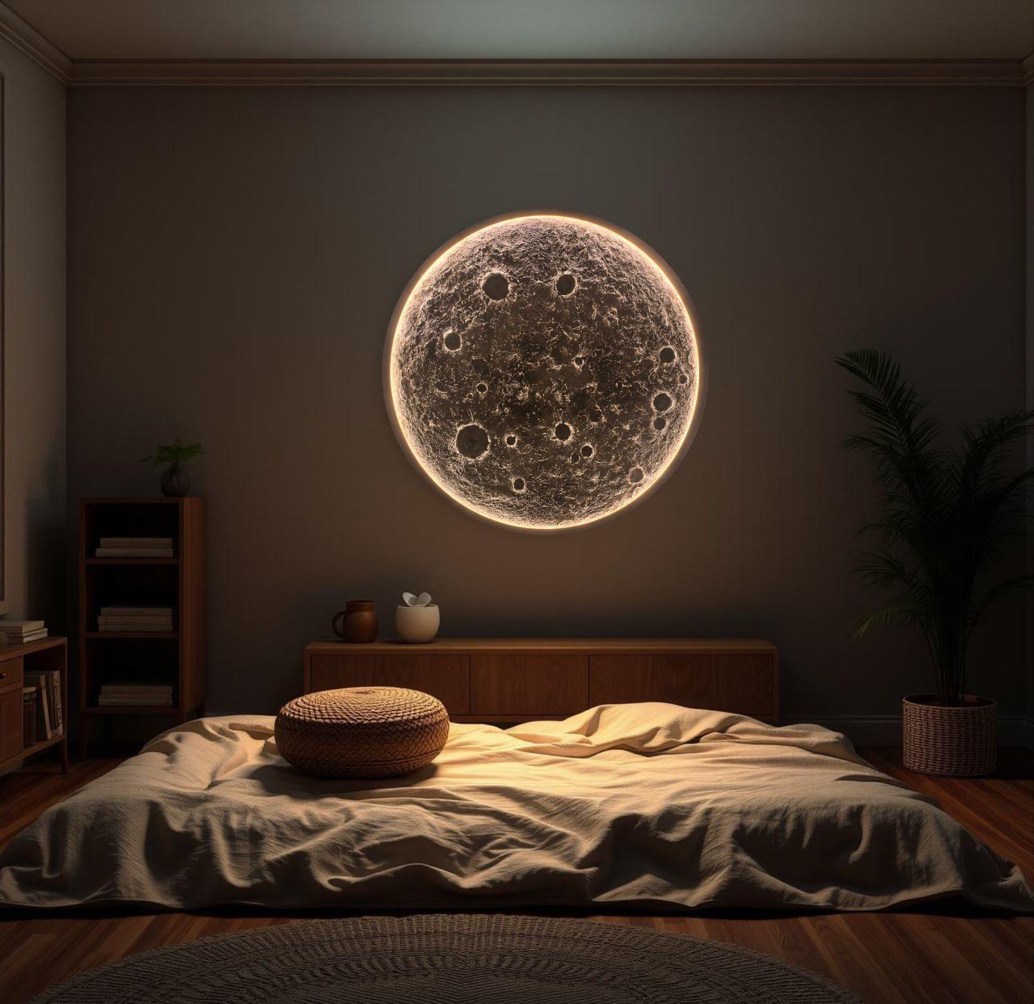 Decorative 3D LED Moon Wall Art – Ambient Wall Light Decor - Etsy Canada