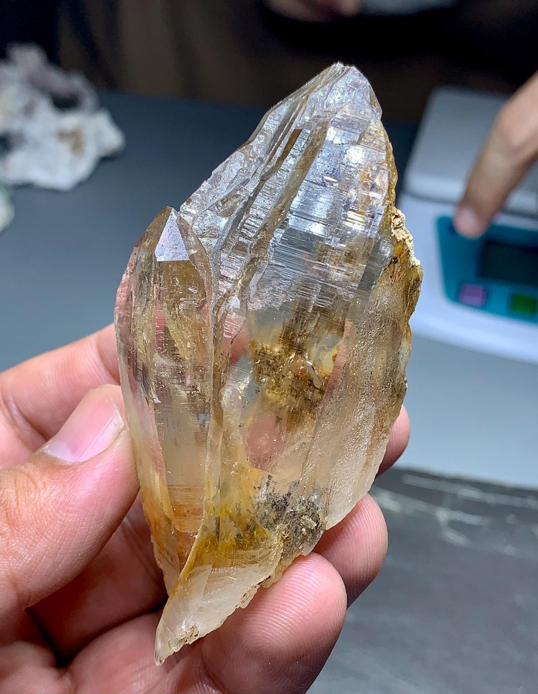 Clear Quartz Crystal With Rare Inclusions , Rare Hashupi Mines Lustrous ...
