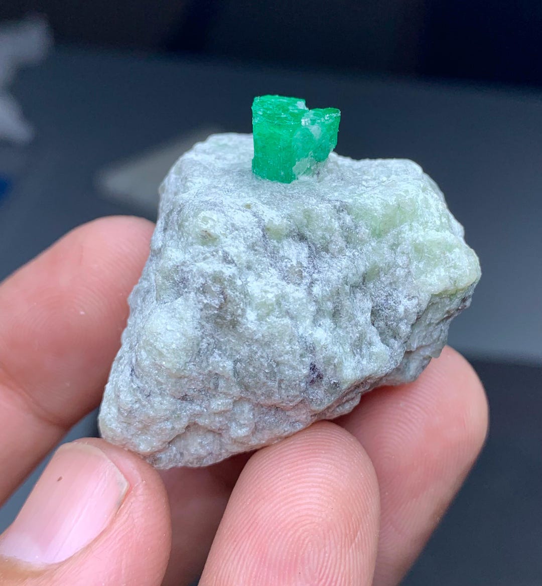 Emerald Terminated Crystal on Matrix From Swat Valley Pakistan 45 Grams ...
