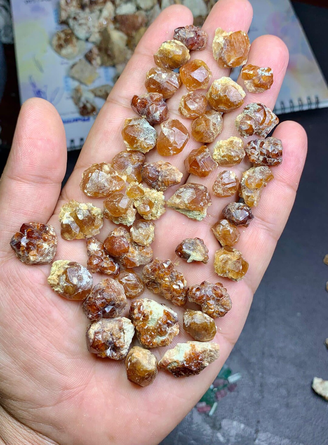 Spessartine Garnet Clusters Collection Grade 110 Best Specimens Lot ...
