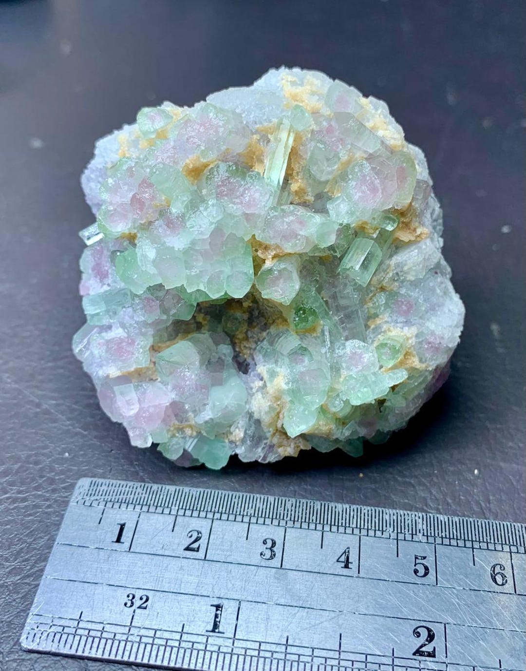 Watermelon Tourmaline Cluster , Bi Color Tourmaline Specimen, Natural ...