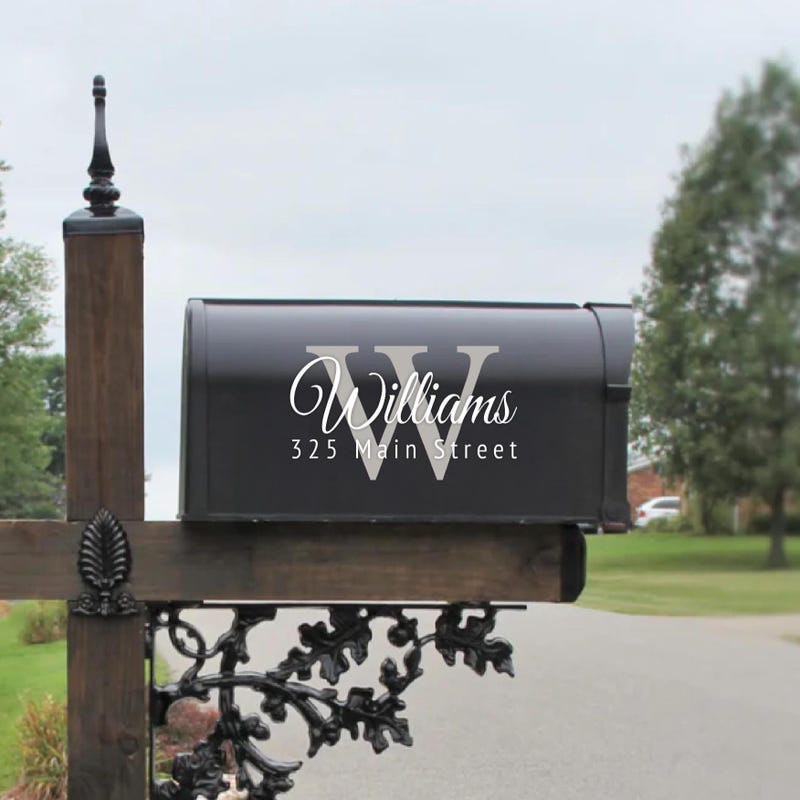 Monogrammed Mailbox - Etsy