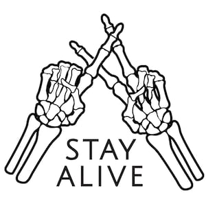 Twenty One Pilots Skeleton Hand Logo Window Decal - Stay Alive - Etsy