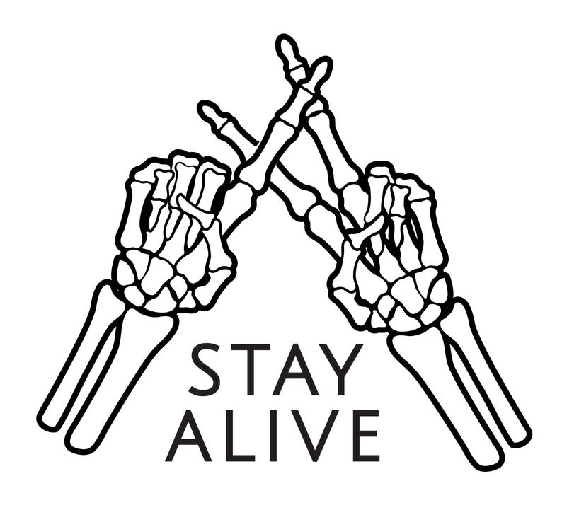 Twenty One Pilots Skeleton Hand Logo Window Decal - Stay Alive - Etsy
