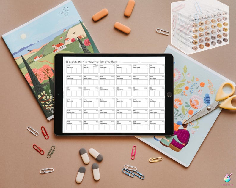 Ohuhu Honolulu Skin Tones Swatch Chart: Color Code Conversion (PDF/PNG ...