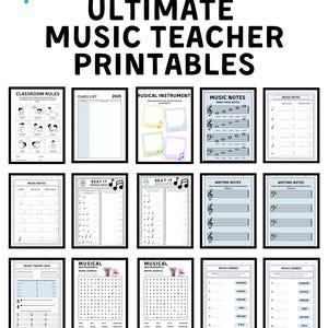 Music Teacher Printable Template - Lesson Plan, Games, Cut Outs and ...