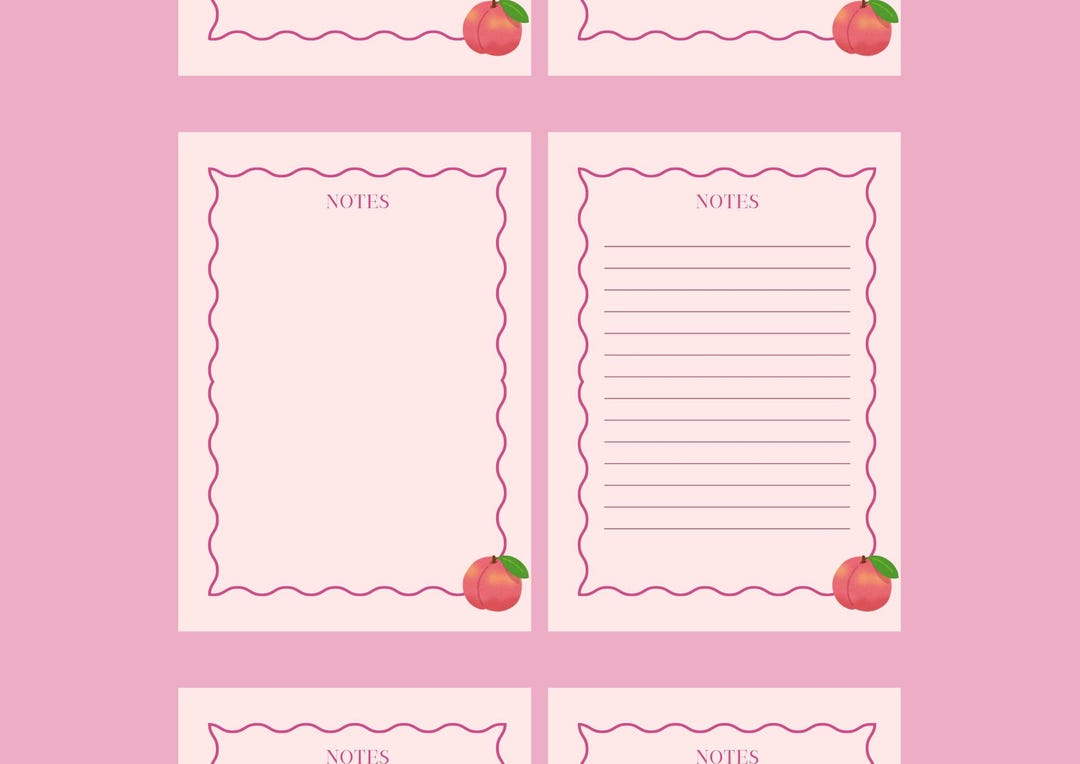A4 Printable Paper Peach Note Pads! - Etsy