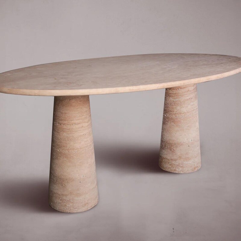 Travertine Dining Table - Etsy