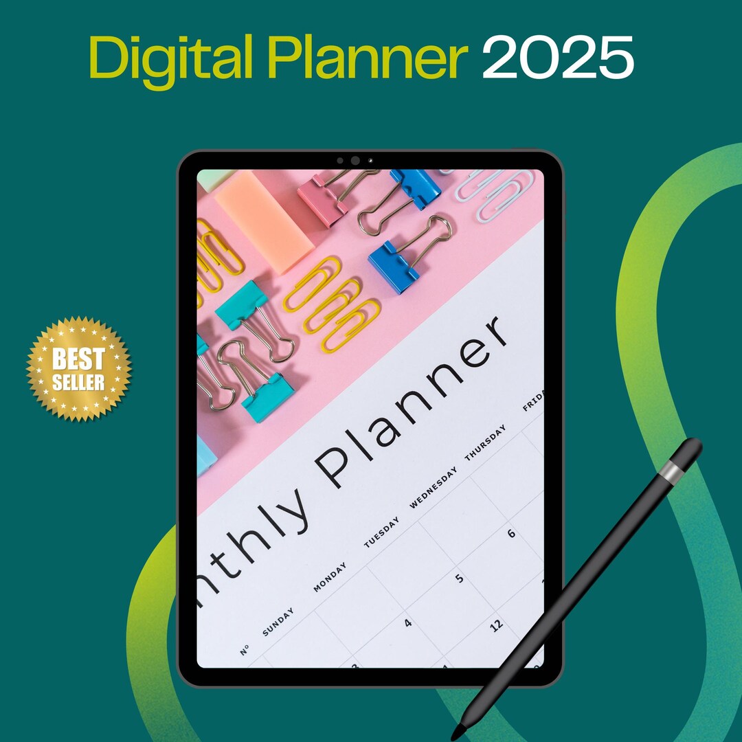 2025 Digital Planner, Calendar, Daily Planner, Finance Planner, Fitness ...