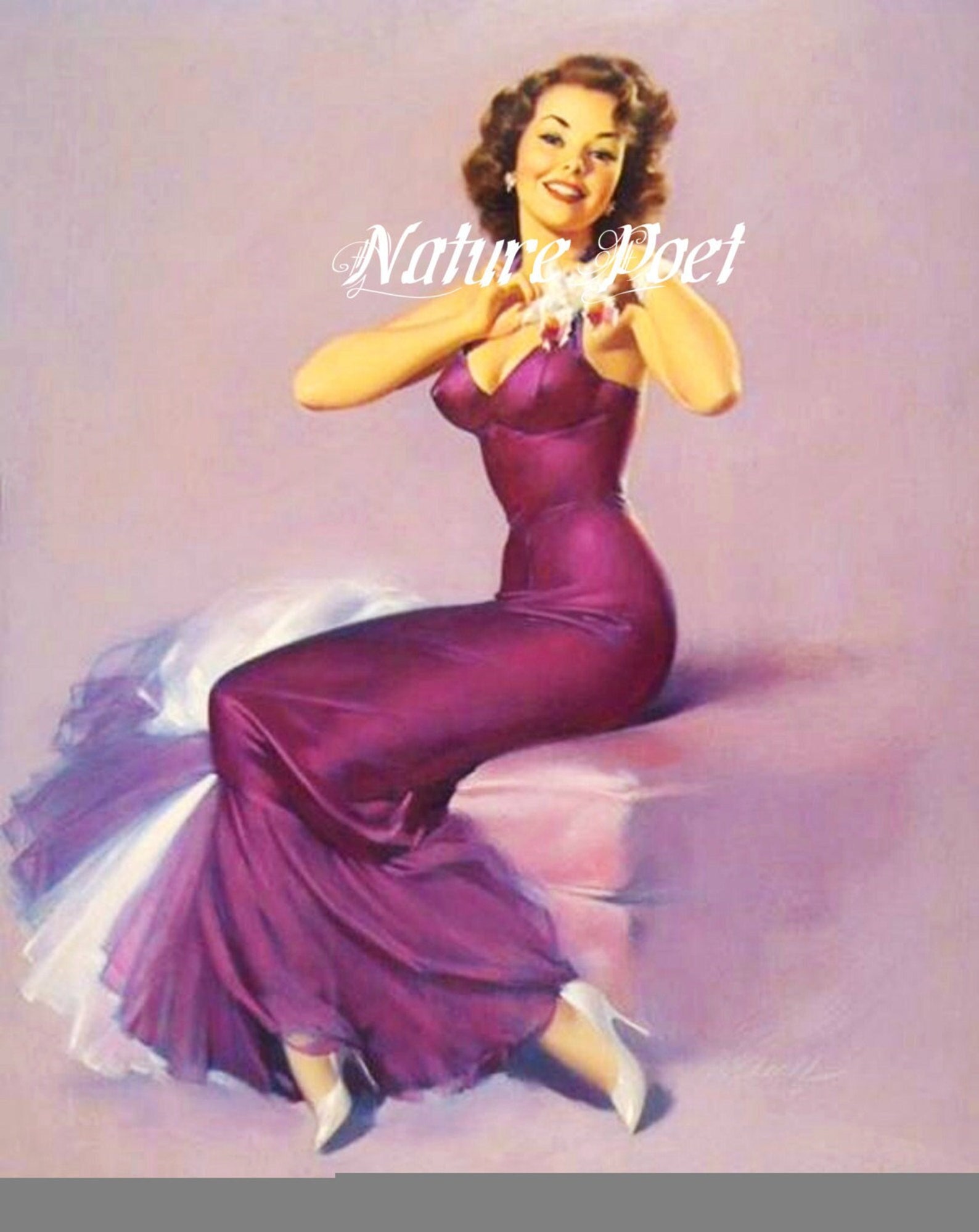 1950s Pin Up Girl Downloadable Printable Digital Art Image Etsy