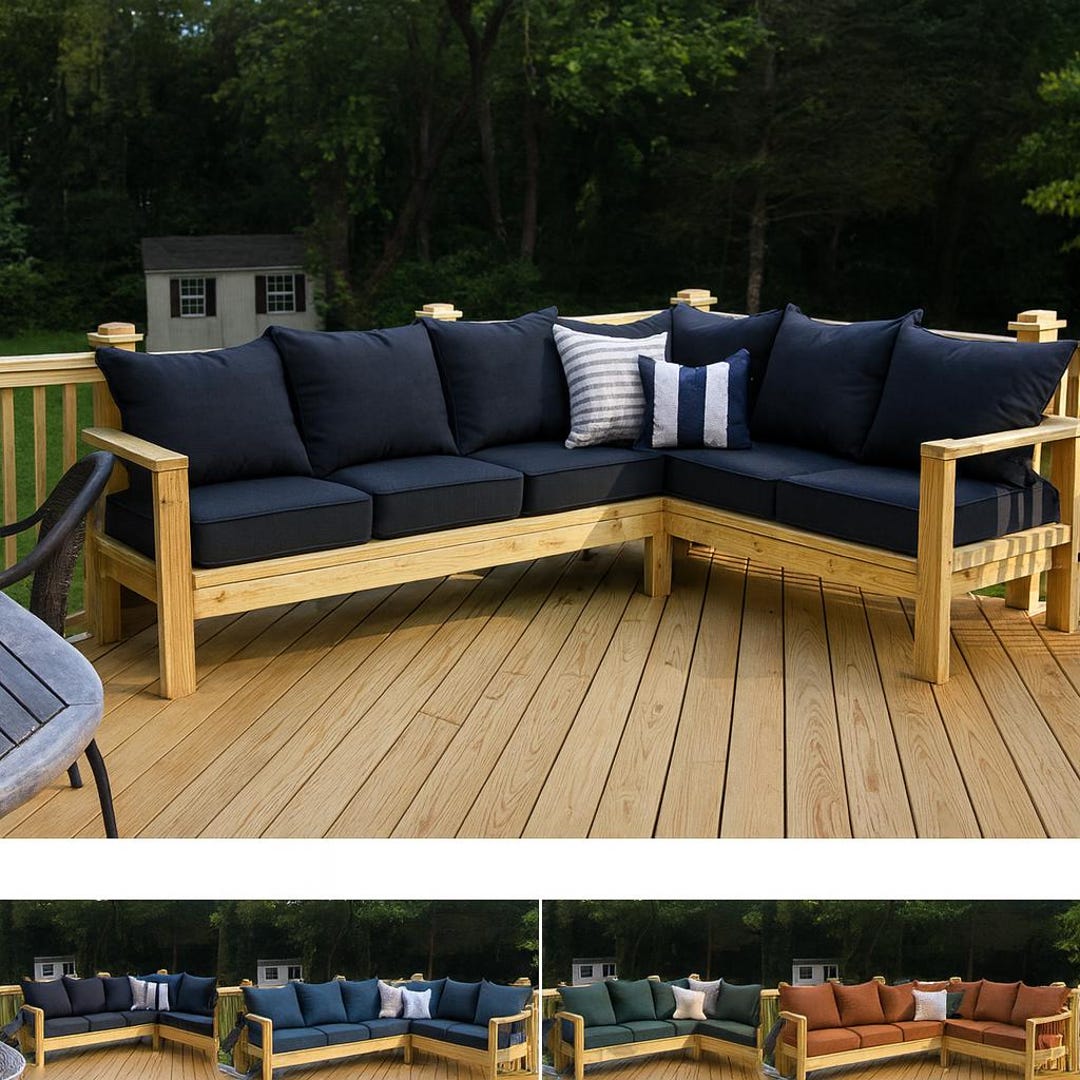 Outdoor Sectional Sofa Plans: DIY Modular Patio Couch (PDF Download) - Etsy