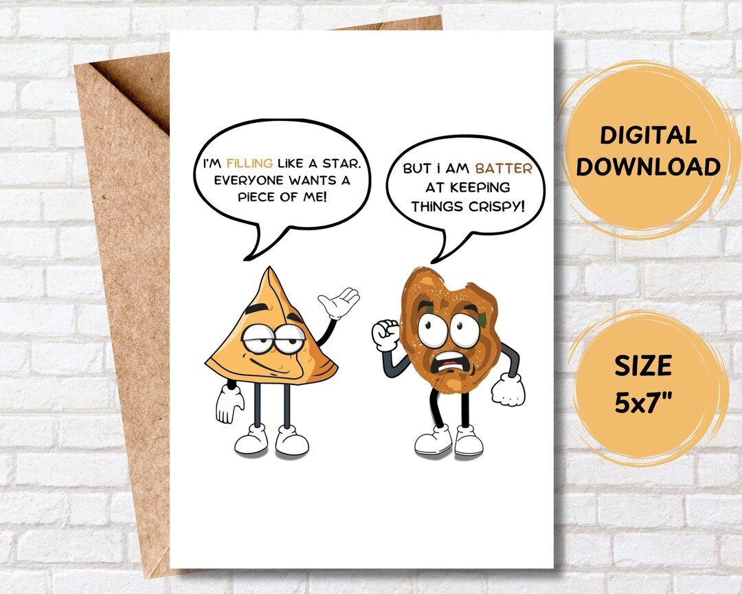 Samosa Pakora Card, Funny Ramadan Card, Quirky Ramadan Card, Ramadan ...