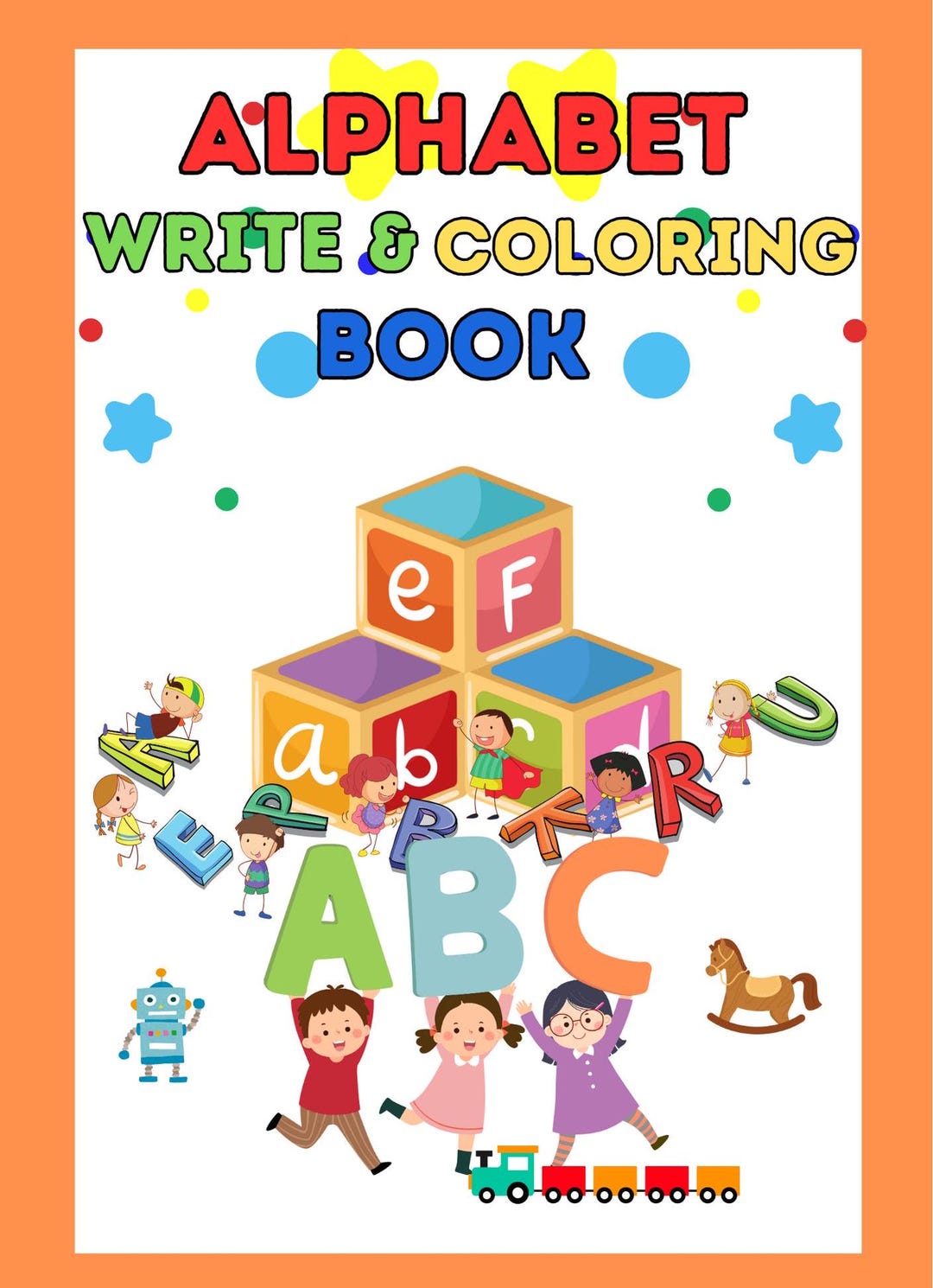 Alphabet Writing & Coloring Book - Etsy