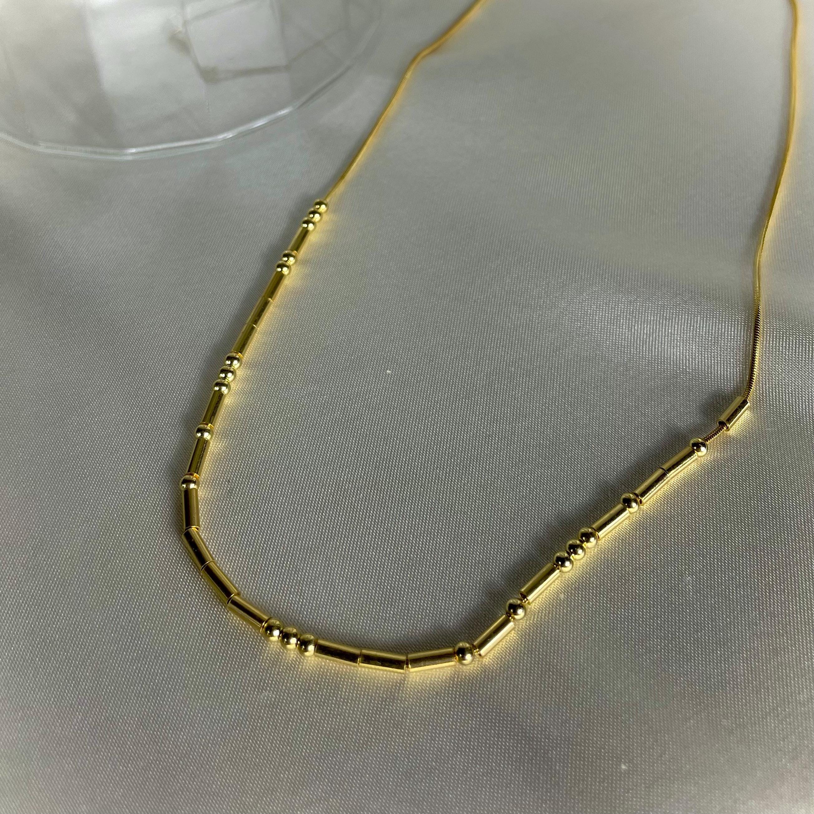 14K Gold Morse Code Necklace Personalized Hidden Message Jewelry Custom ...