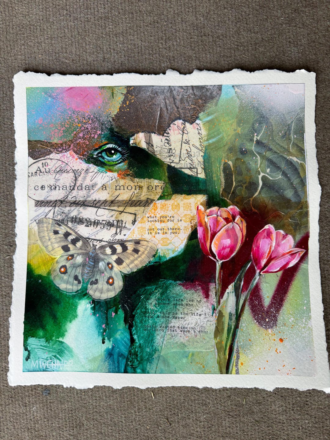 Custom Mystery Collage Painting – Intuitive, Symbolic Artwork on ...