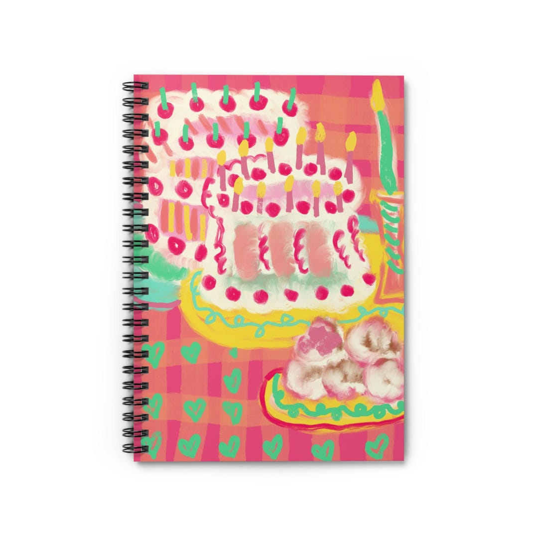 Colorful Birthday Spiral Notebook - Ruled Lined Journal, Fun Gift for ...