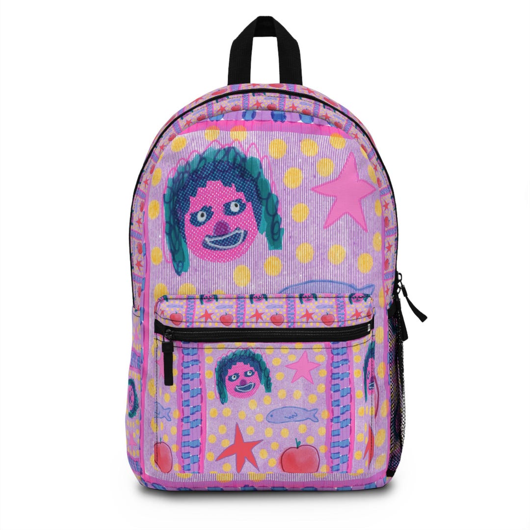 Whimsical Cartoon Backpack - Fun Kids' School Bag, Retro Art Daypack ...
