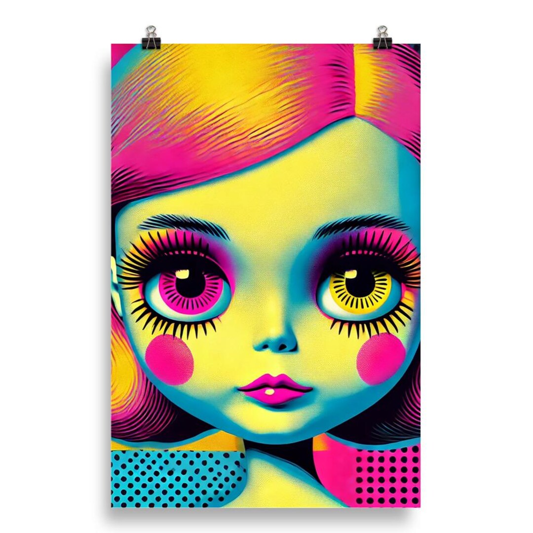 Hyperpop Darling - Neon Pop Art Poster - Etsy