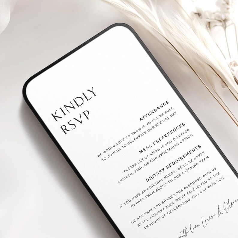 Wedding Invitation Set Mobile, DIY Editable Canva Templates, Invitation ...