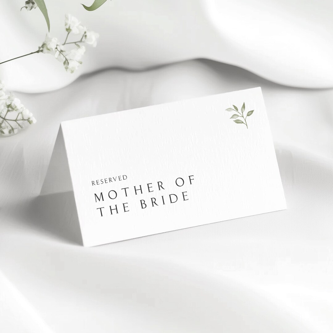Reserved Card, Editable Canva Wedding Template, Custom Wedding Table ...