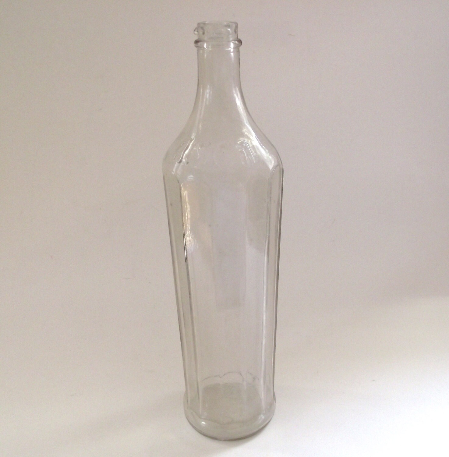 Vintage Tall Clear Glass Bottle ASCO | Etsy