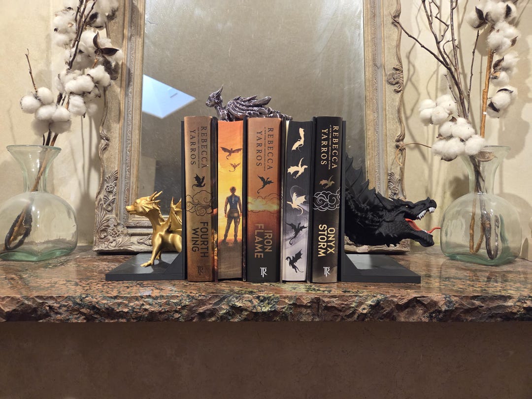 Fourth Wing Book Ends - Etsy