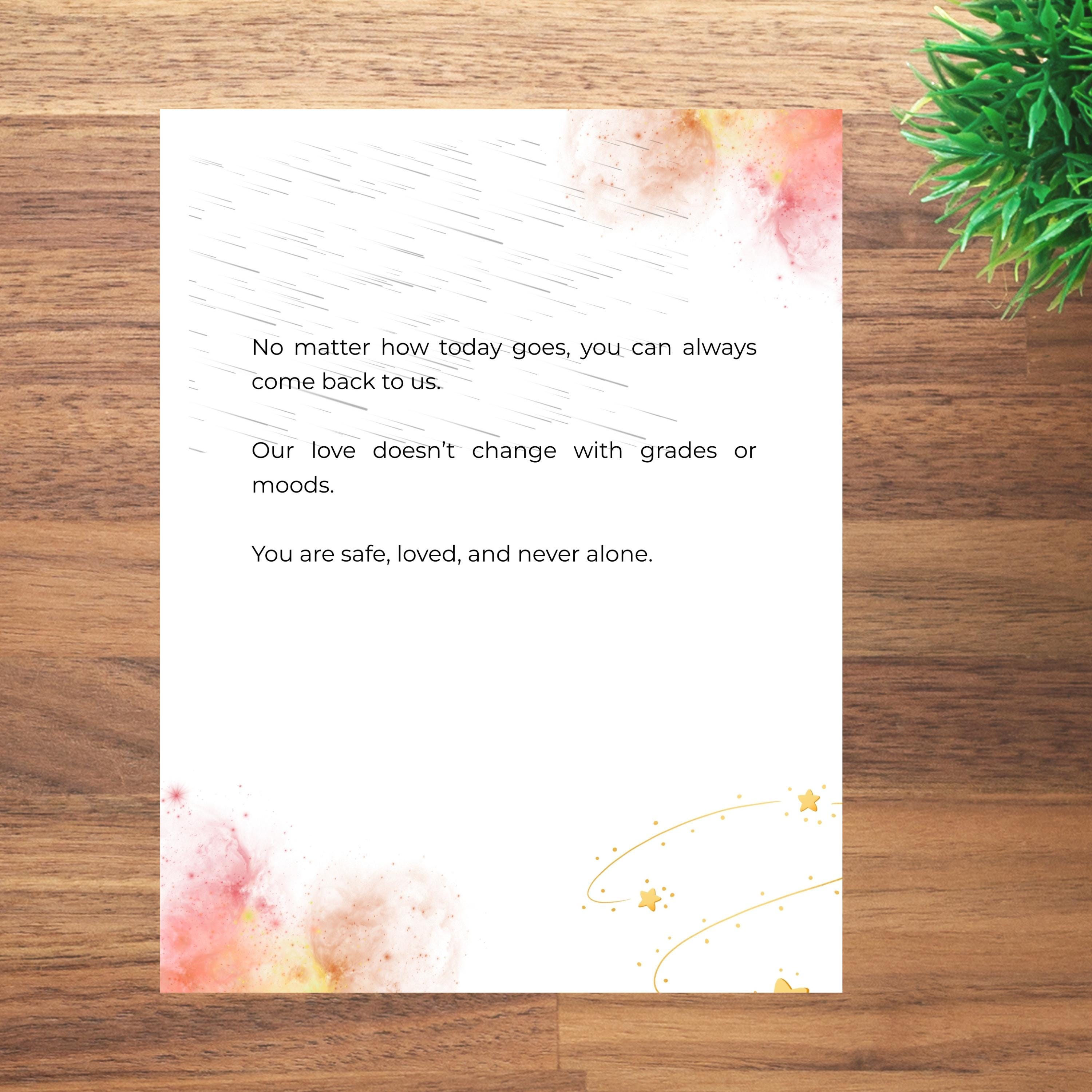 20 Positive Notes for Kids Printable | Encouraging Notes for School ...