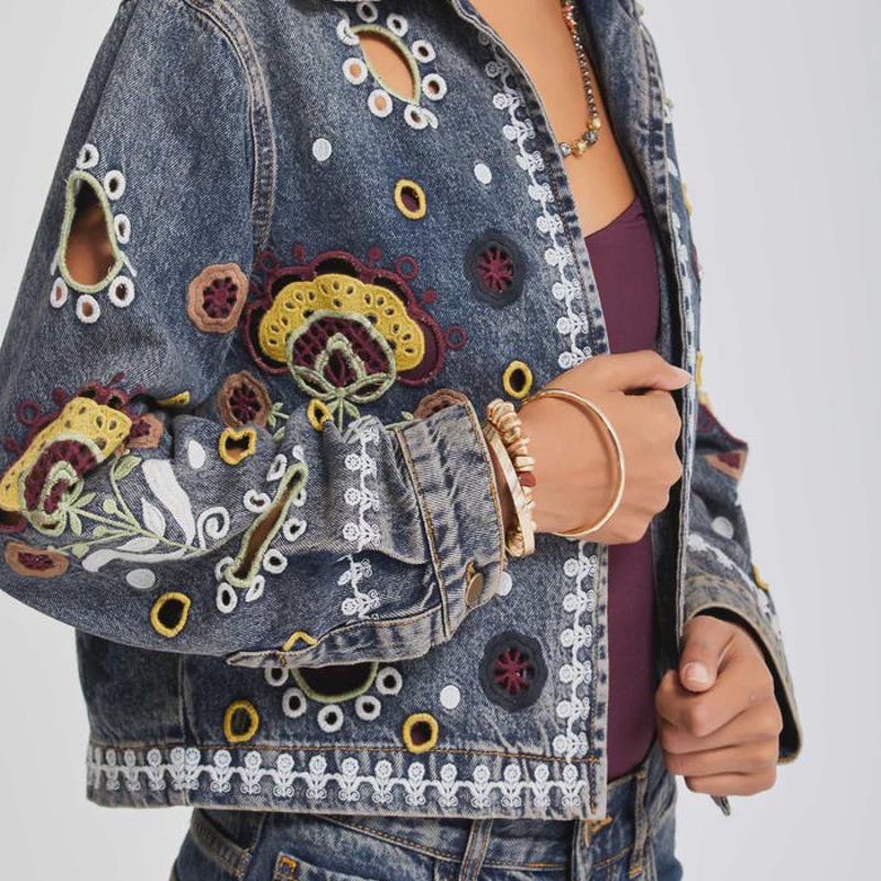 Hippie Jean Jacket - Etsy