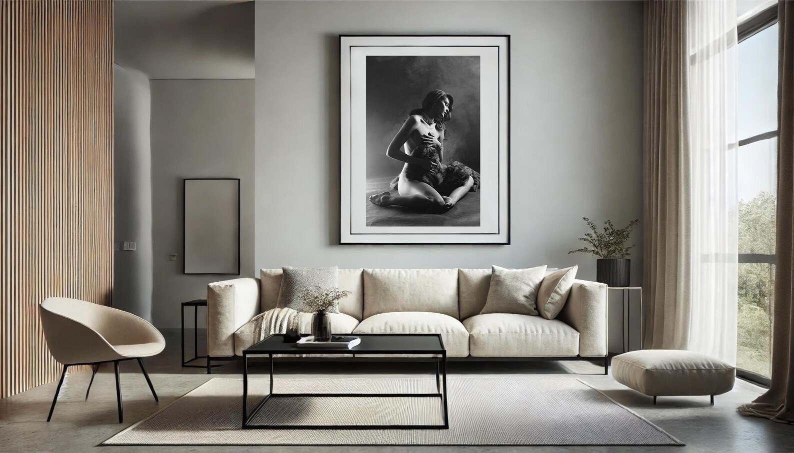 Minimalist Black and White Portrait Print Digital Download, Wall Art ...