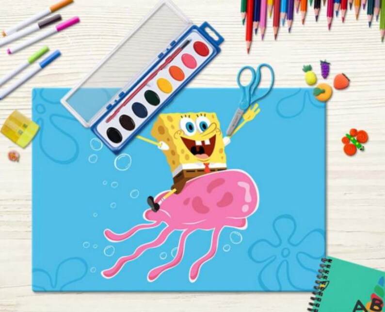 Spongebob and Friends - A Coloring Adventure, Coloring Book - Etsy
