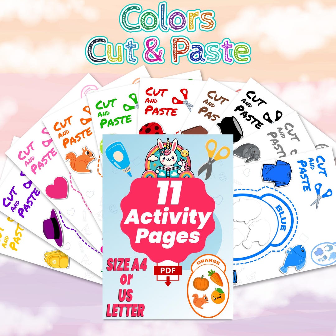 Learn Colors Cut and Paste Activity | Fun Color Matching for Kids ...