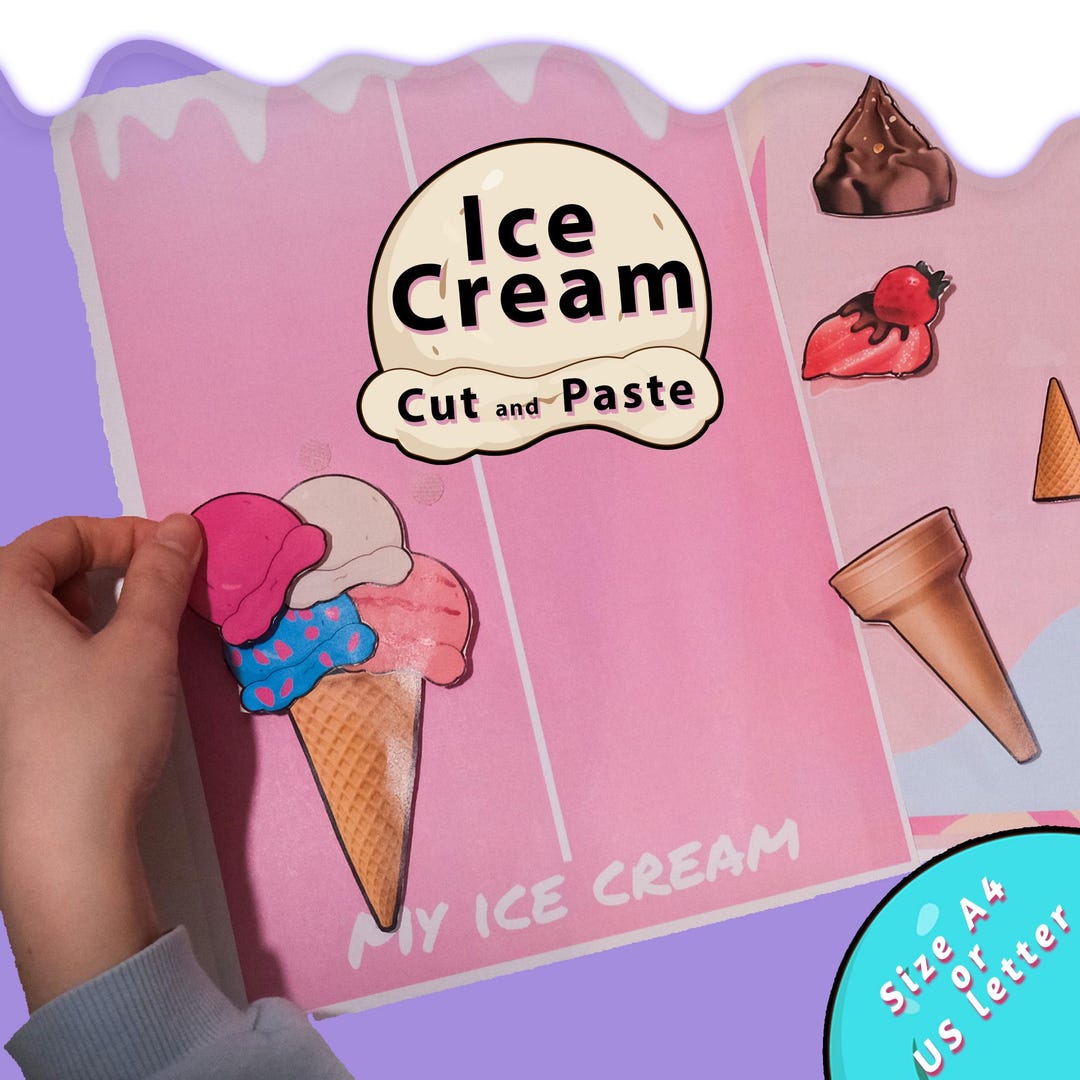 Build Your Ice Cream – Cut and Paste Activity - Etsy