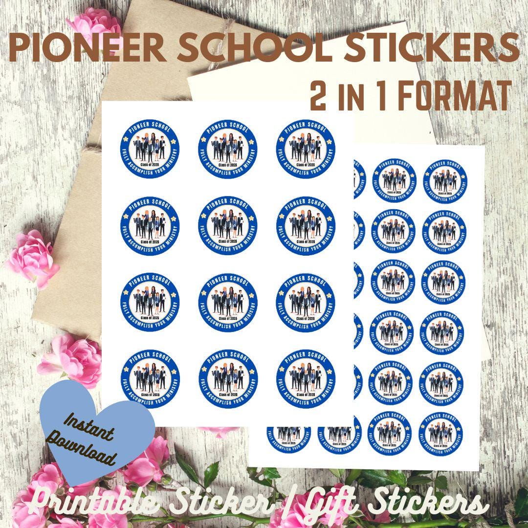Pioneer School Sticker: JW Ministry Gift - Encouragement (PDF & PNG) - Etsy