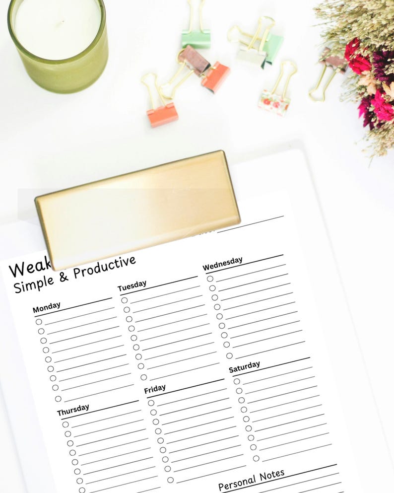 Weekly to Do List Printable, Weekly Task List Template, Weekly Planner ...