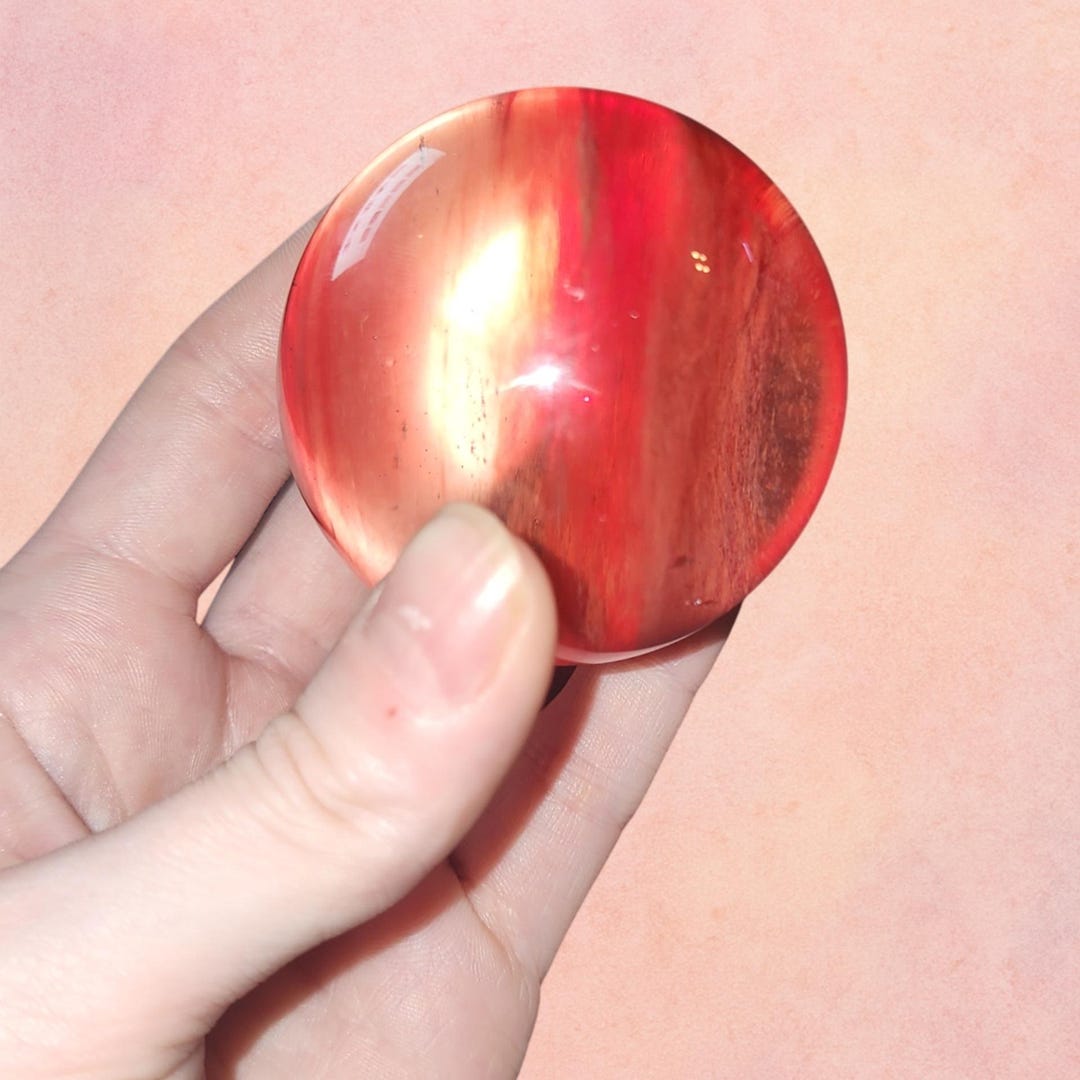 Red Smelting Quartz Sphere - 2.1" Diameter - 6.45 Ounces - Etsy