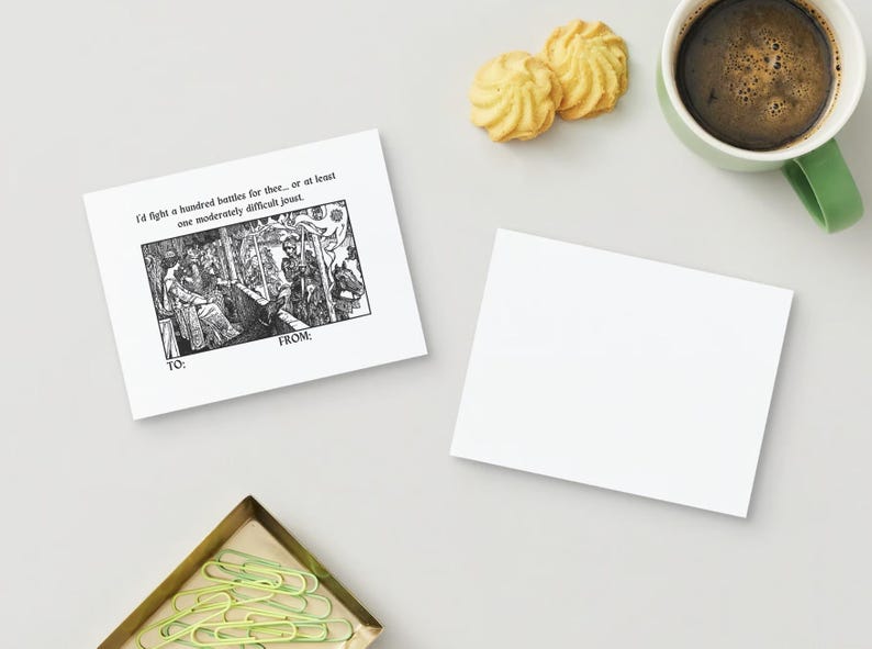 Medieval Valentine's Day Cards | Printable | Funny Knight Valentines ...