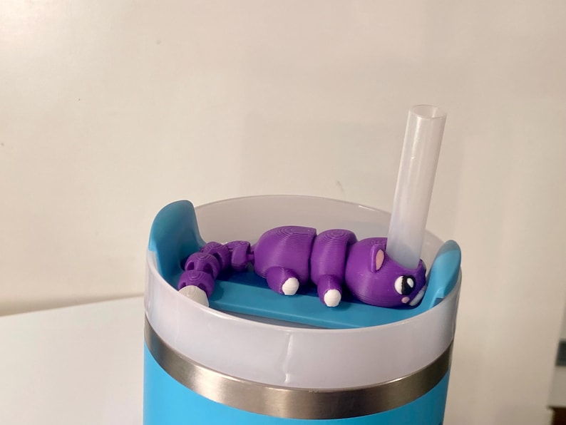 DIGITAL DOWNLOAD Cute Cat Articulated Flexi and Straw Topper STL - Etsy