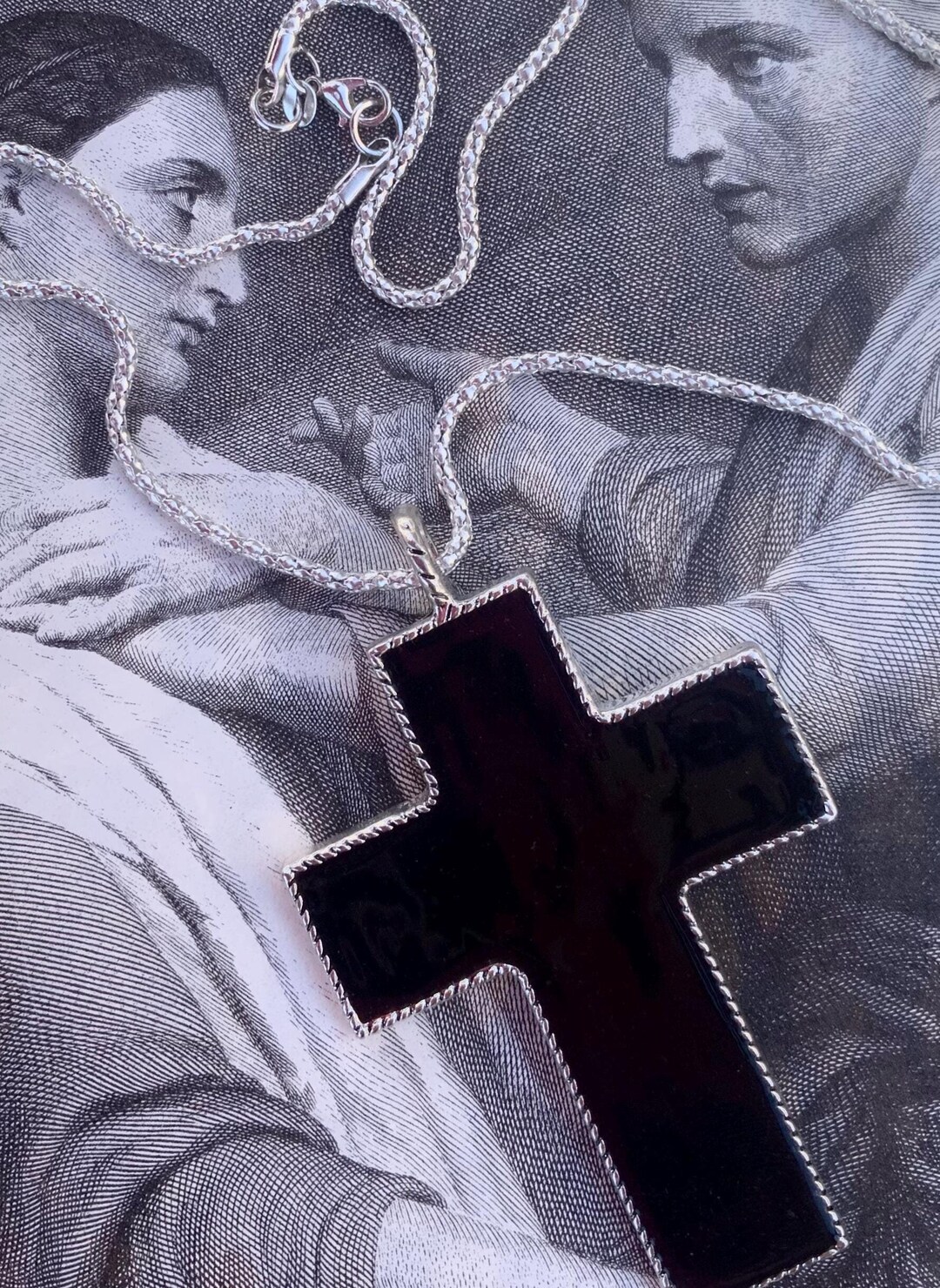 Void Black Cross Pendant Resin Crosses Spiritual Jewelry Religious ...