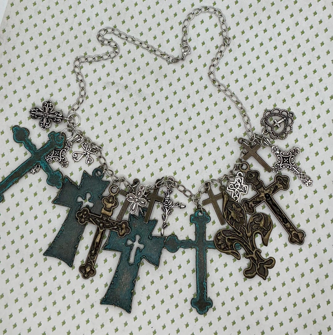 Overstated Necklace Crosses Overload Necklace Cross Charm Necklace ...