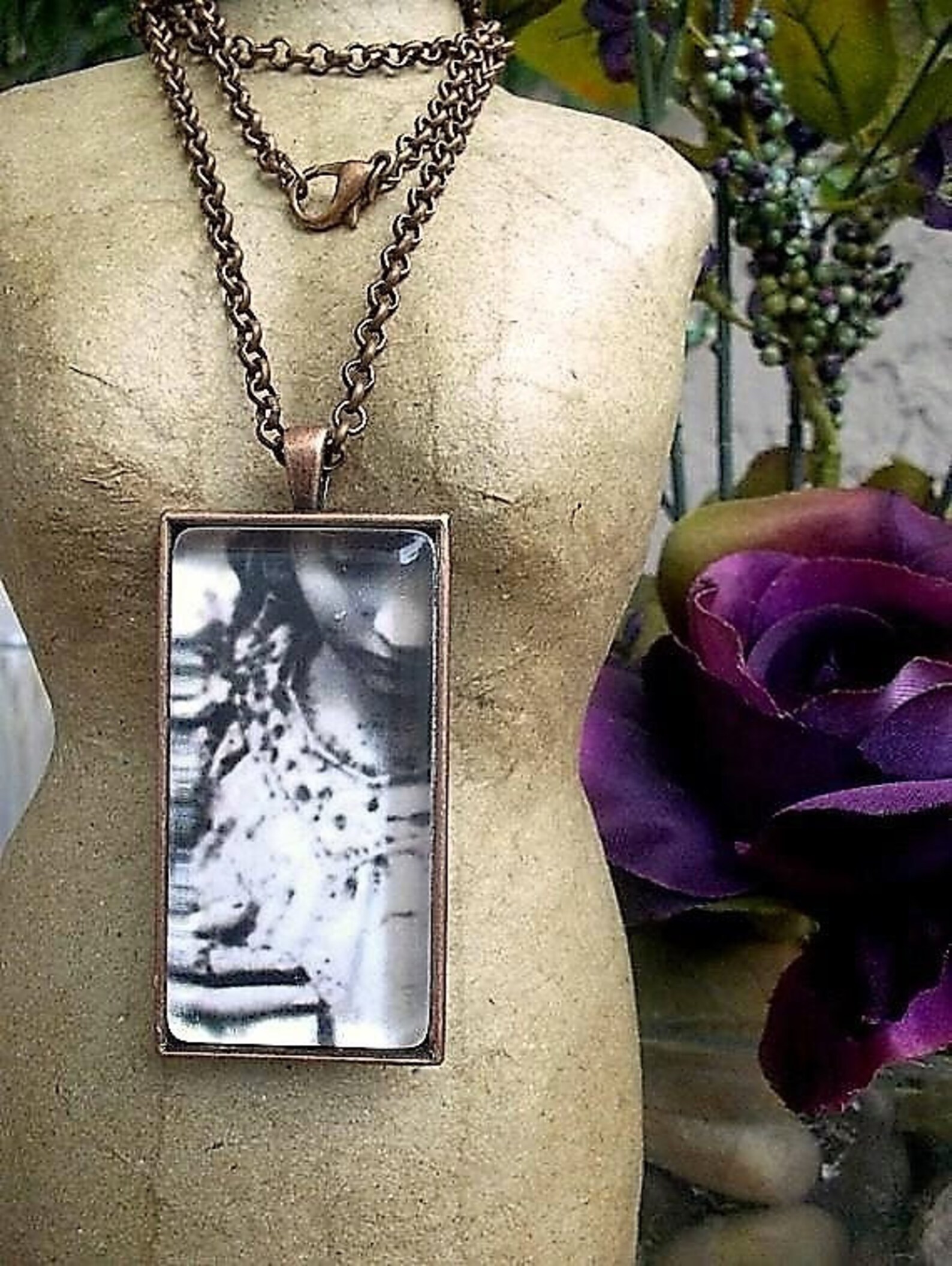 Dissonance, Statue Necklace, EMO Jewelry Gothic Pendant, Dark and Moody ...