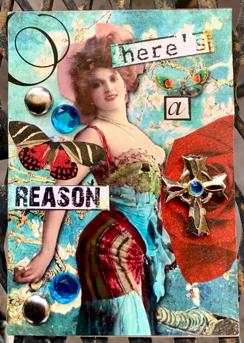 Reasons Aceo Artist Trading Card Spiritual Burlesque Mixed Media ACEO ...