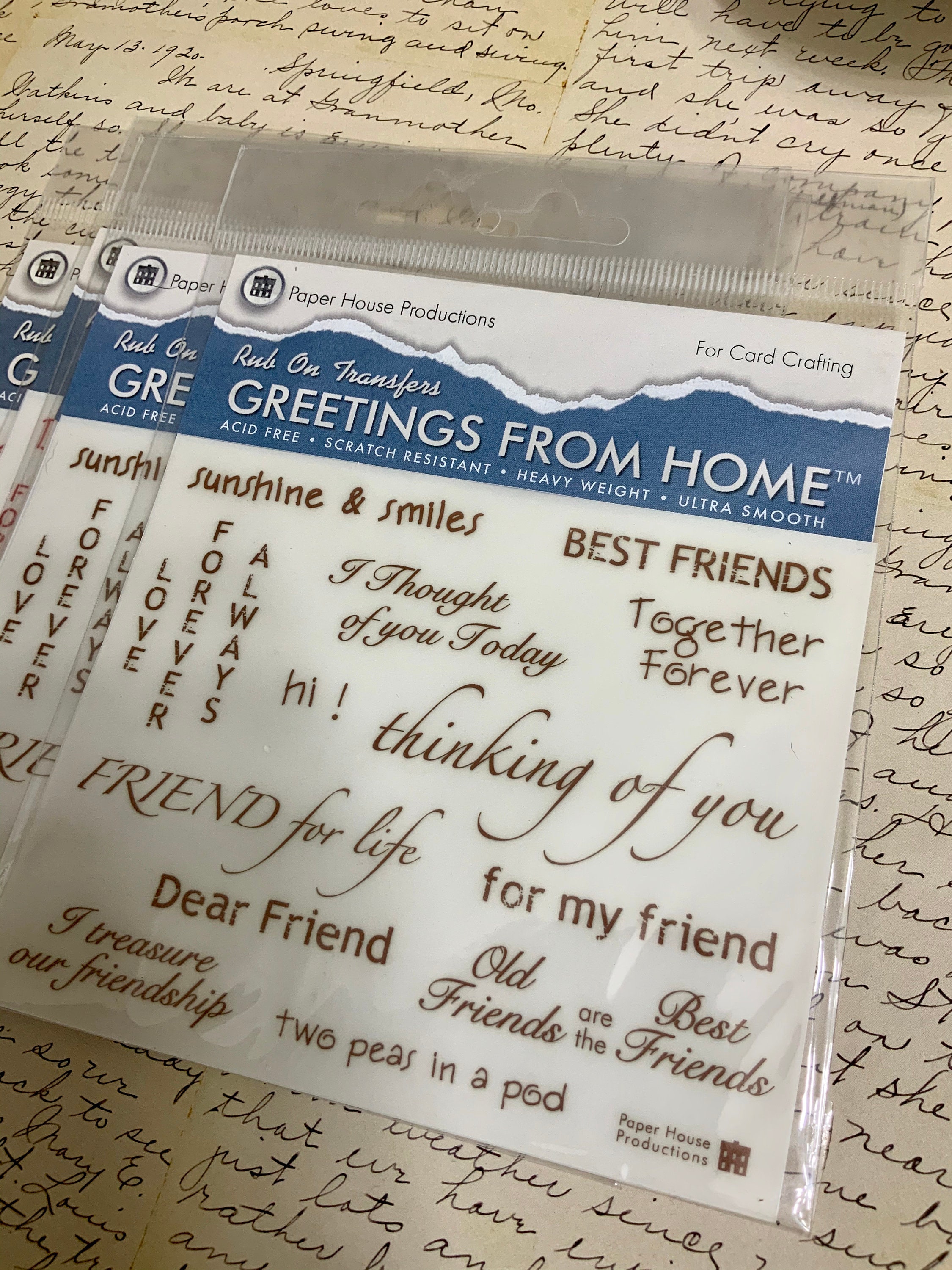 Valentines Day Friend Rub Ons Words and Phrases Card Making - Etsy