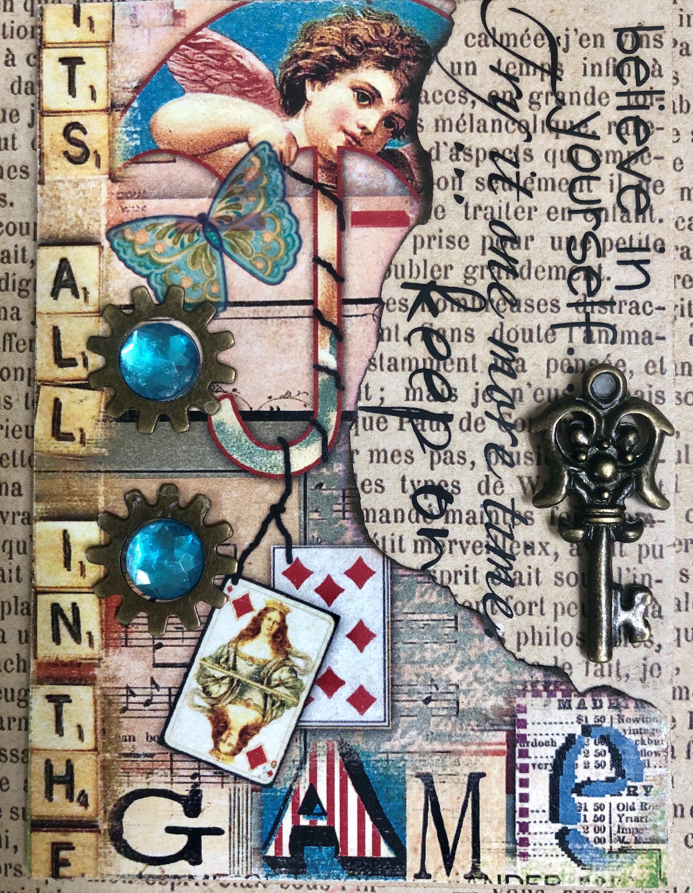 The Game ACEO ORIGINALS ATC Ooak Artist Trading Cards Self Help Cards ...