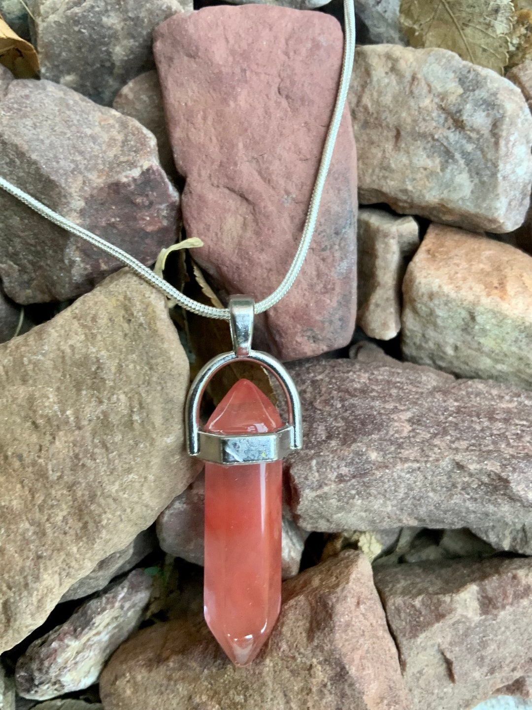 Natures Miracle Meditation Stone 925 Sterling Silver Chain ETSY Crystal ...