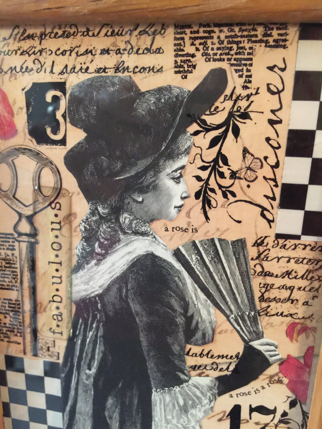 Garden Party an Original Mixed Media Framed Collage Original Victorian ...