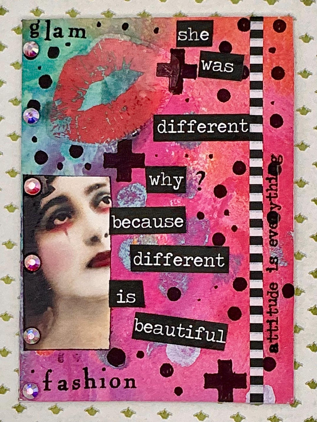 Ransom Note Fashion ACEO: Mixed Media Artist Trading Card - Etsy